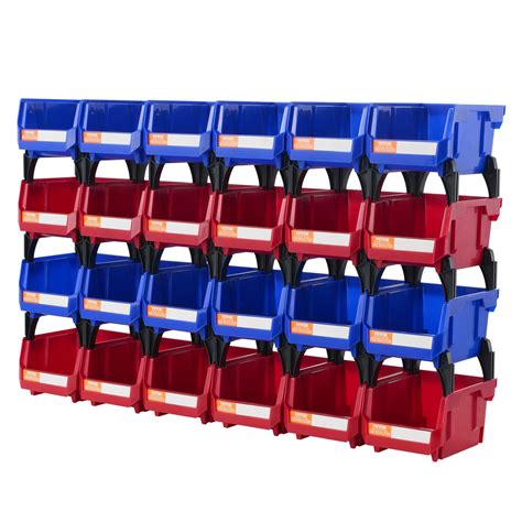 Buy Vevor Plastic Stackable Storage Bins 24 Pack 5 X 4 X 3 Inch Hanging Stackable Storage