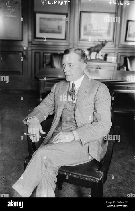H L Pratt Photo Shows American Oil Executive Herbert Lee Pratt 1871 1945 Smoking A Cigar