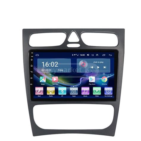 Mercedes C Class მანქანის Android მონიტორი 9 ზომის ეკრანით მეორადი და ახალი ნივთების ყიდვა