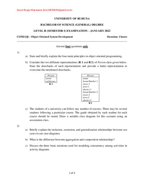 Pdf Object Oriented System Development 2020