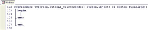 Delphi Basics For Net Windows Forms Applications