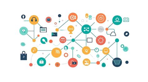 A Graphic Of A Network Of Data And Technology Premium Ai Generated Vector