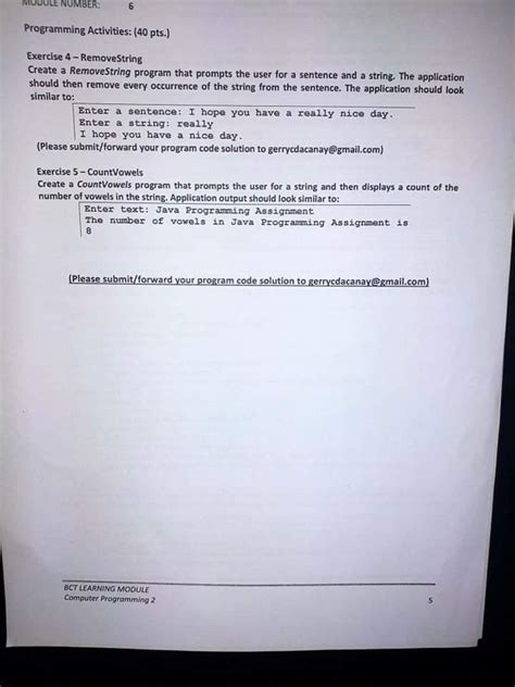 Solved NUMBER Programming Activities Pts Exercise Chegg Com