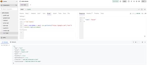 Automate Cookie Handling In Bruno With Scripting Apis