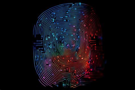 Premium Ai Image Securing Digital Identity Abstract Cyber Security Fingerprint Generative Ai