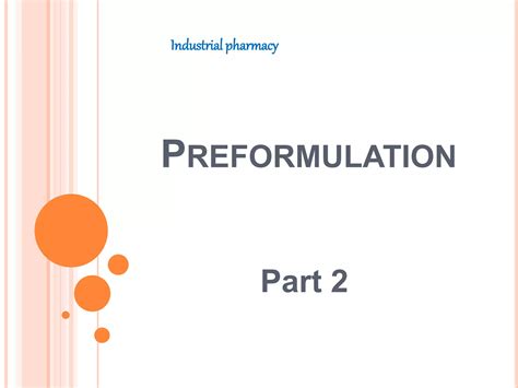Preformulation Pptx