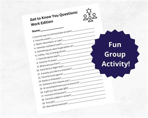 Getting To Know You Questions