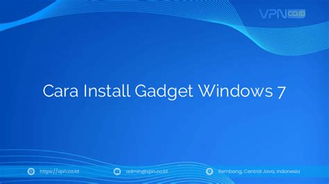 Cara Install Gadget Windows 7 Id