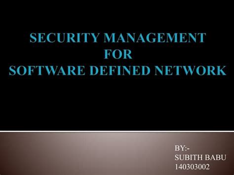 Software Define Network Pptx