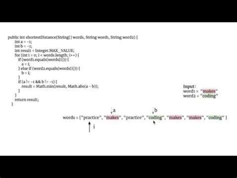 LeetCode 243 Shortest Word Distance 中文 YouTube