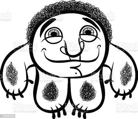 행복함 말풍선이 있는 몬스터 검은색과 흰색선 벡터 일러스트레이션 갈고리 발톱에 대한 스톡 벡터 아트 및 기타 이미지 갈고리 발톱 개성 개념 그리기 Istock