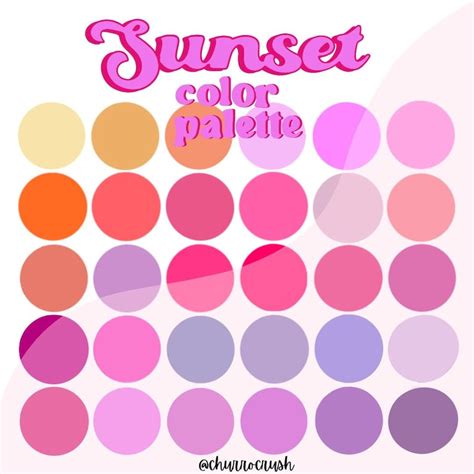 Sunset Procreate Color Palette Etsy