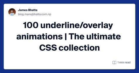 100 Underline Overlay Animations The Ultimate Css Collection 🥇