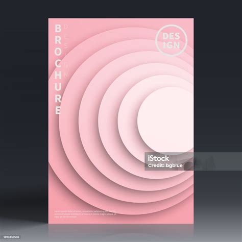 브로셔 템플릿 레이아웃 핑크 커버 디자인 비즈니스 연례 보고서 전단지 잡지 3차원 형태에 대한 스톡 벡터 아트 및 기타 이미지 3차원 형태 가리기 곡선 Istock