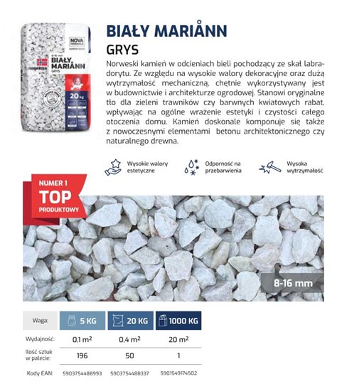 Grys BiaŁy Mariann 8 16 500 Kg Big Bag Promocja Cena Novaminerals
