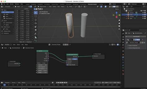 how to correctly shade a cylinder in geometry nodes basics
