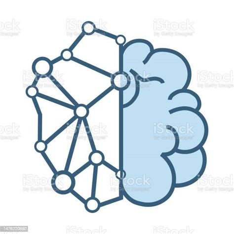 Ai 시스템 아이콘 기호 흰색 배경에 격리된 Ui 디자인 로봇 시스템 아이콘의 회로가 있는 최신 Ai 기술 헤드 벡터 개념의 두뇌 감지기에 대한 스톡 벡터 아트 및 기타