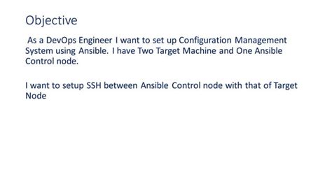 Ssh Between Ansible Control Node With That Of Target Ppt