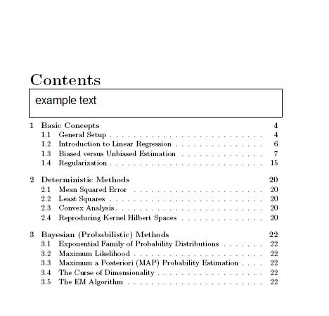 Tcolorbox How To Add A Text Box In Table Of Contents TeX LaTeX Stack Exchange