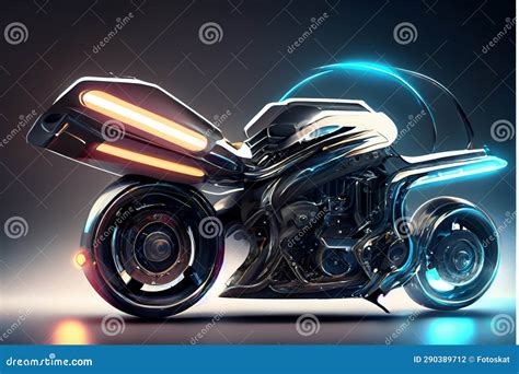 Prototype Of Futuristic Motorcycle Ai Generated Stock Illustration Illustration Of Luxury
