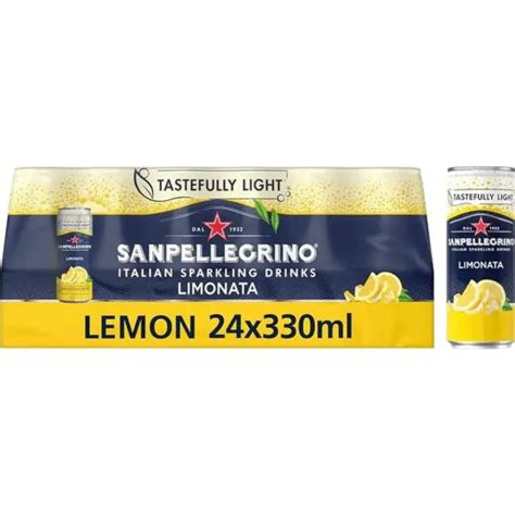 San Pellegrino Limonata Lemon Sparkling Juice Cans 24x330ml Bulk Mart