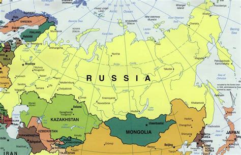 Russia Europe Physical Map