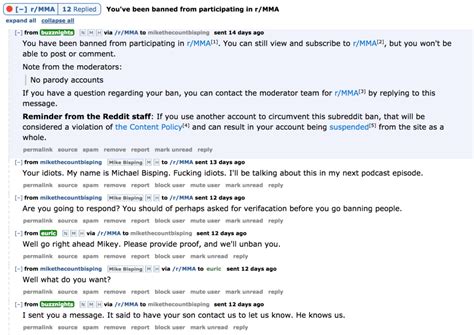 Michael Bisping Had To Get His Son To Un Ban Him From Reddit