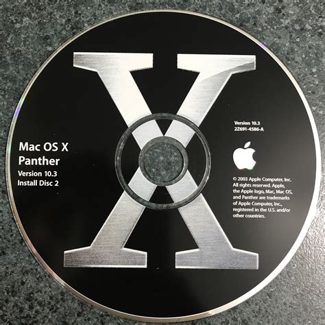 691 4586 a 2z mac os x panther v10 3 install disc 2 2003 cd free