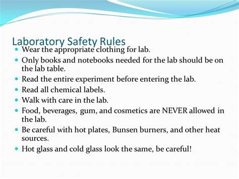 Working In A Lab Safety Donts Lab Safety Basics Dont Forget The