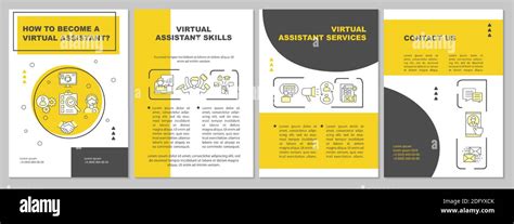 Virtual Assistant Job Brochure Template Stock Vector Image And Art Alamy