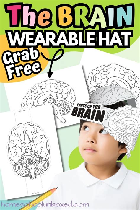 Paper Brain Hat Free Printable