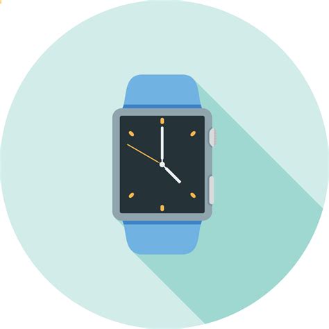 Analog Clock Flat Long Shadow Icon Vector Art At Vecteezy