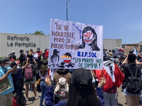 Pescadores Marcharon Hasta La Refinería La Pampilla De Repsol En Ventanilla Infobae