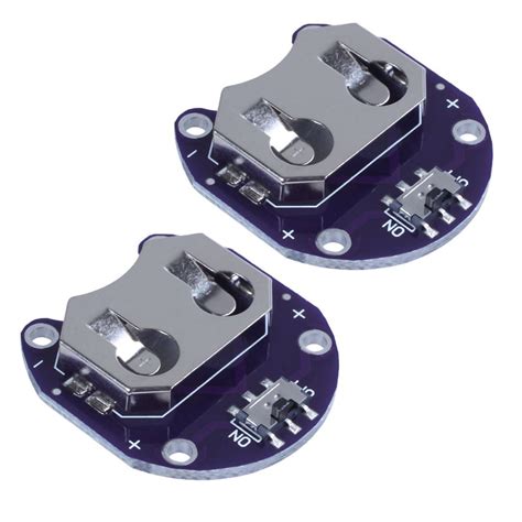 4x Coin Cell Battery Holder For Cr2032 With Switch