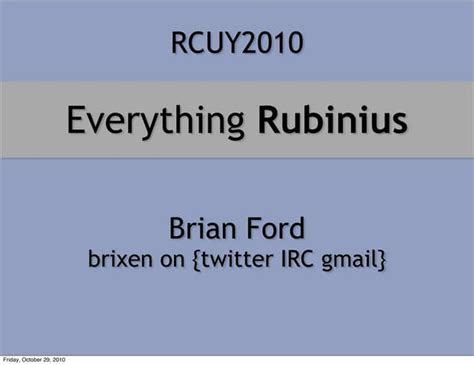rubyconf uy 2010 ppt