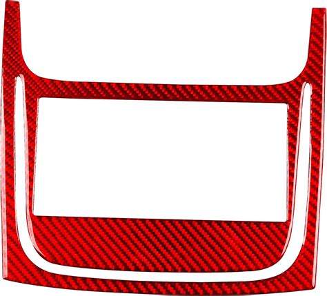 Real Carbon Fiber Center Console Radio Cd Trim Frame Panel