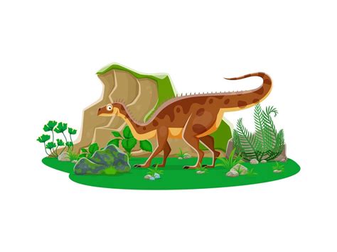 Prehistoric Plateosaurus Dinosaur Cute Character 55568929 Vector Art At