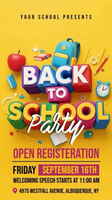 Back To School Celebration Template Postermywall