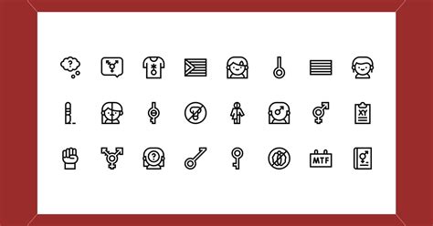 Gender Identity Icons Icons Ft Identity And Orientation Envato