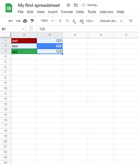 Google Sheets Clear Format