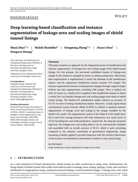 Pdf Deep Learning‐based Classification And Instance Segmentation Of