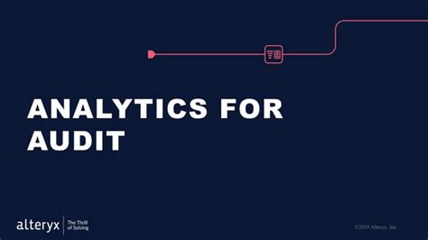 Analytics For Audit Pptx