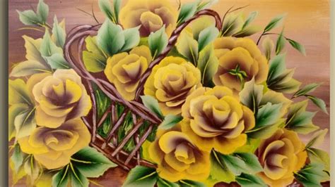 Simple Yellow Roses Acrylic Painting Demonstration Satisfying