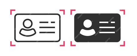 Premium Vector Id Card Scan Verification Icon As Kyc Check Security Tech Graphic Identity