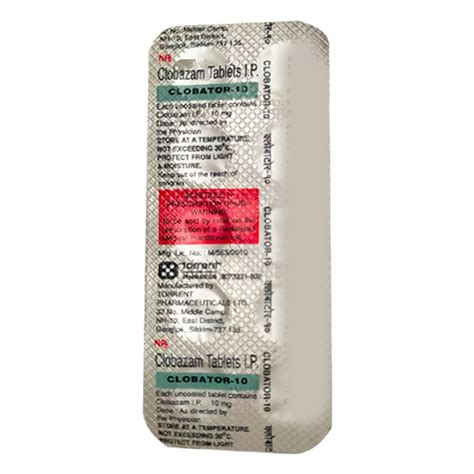 Buy Clobator 10mg Tablet At 15 Savings