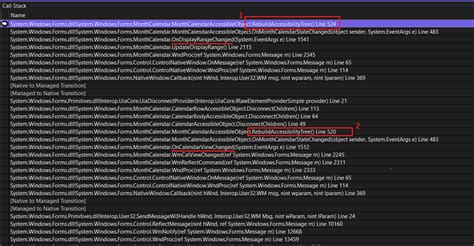 Unhandled Exception Pops Up When Using Accessibility Tools To Focus On Date Button In