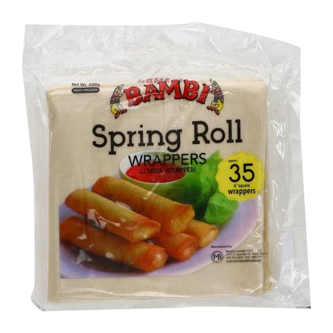 Bambi Spring Roll Wrappers Lumpia Wrapper 200 G Online At Best Price Lulu Uae