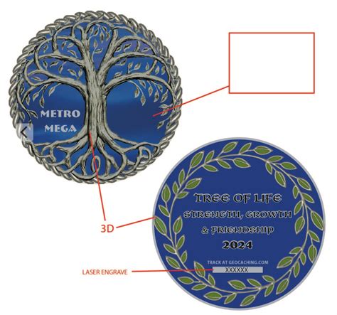 2024 Tree Of Life Event Geocoin 3d