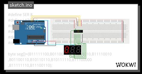 Shift Register Wokwi Esp32 Stm32 Arduino Simulator