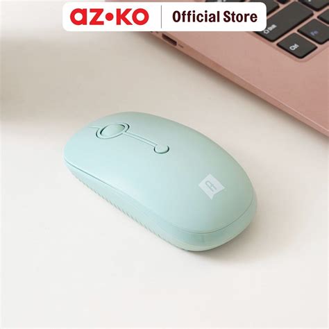 Jual Azko Ataru Mouse Wireless I330 Hijau Dusty Aksesoris Laptop Alat